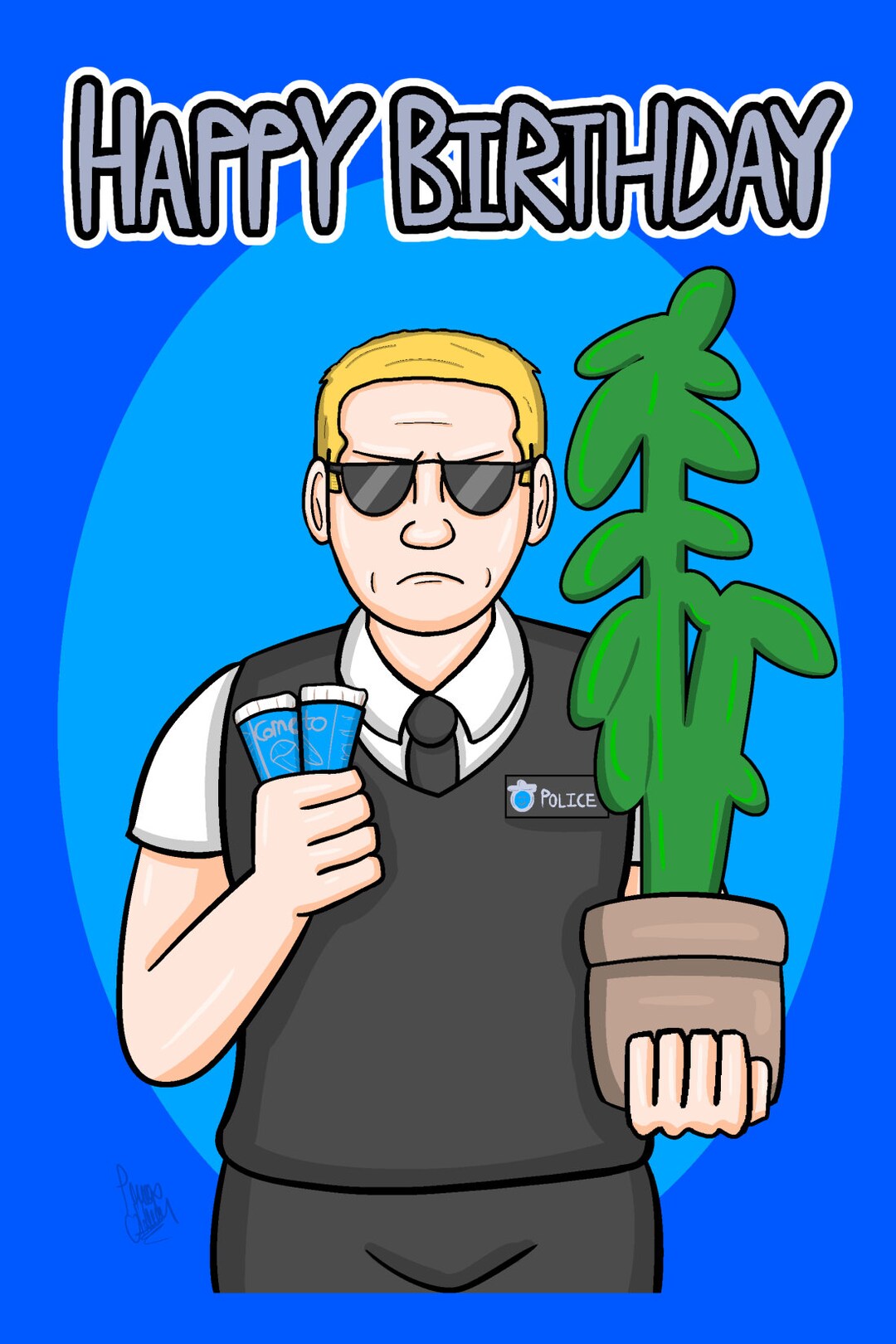 Nicholas Angel - Hot Fuzz Inspired Birthday Card - Etsy