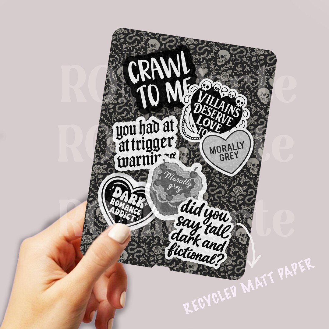 Morally Grey Glitter Stickers: Dark Romance Kindle Insert - Etsy