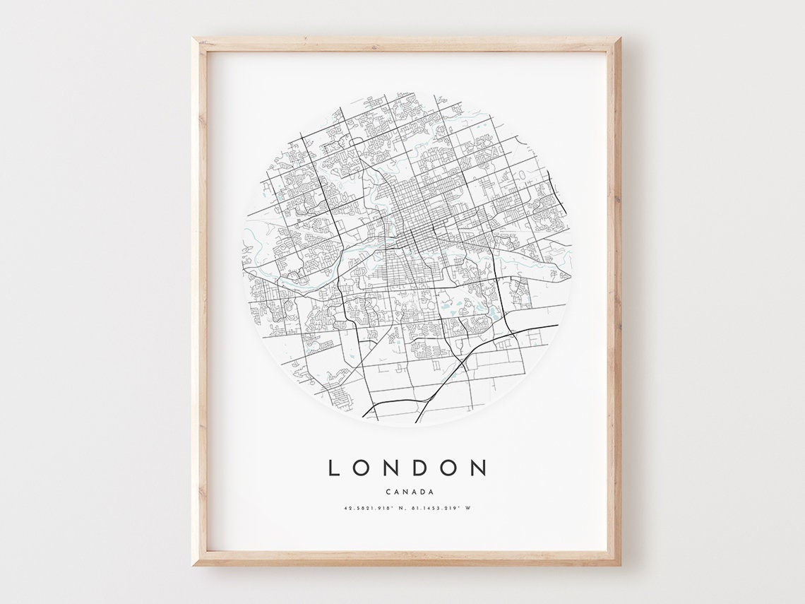 London Map Print London Map Poster City Wall Art London Road - Etsy