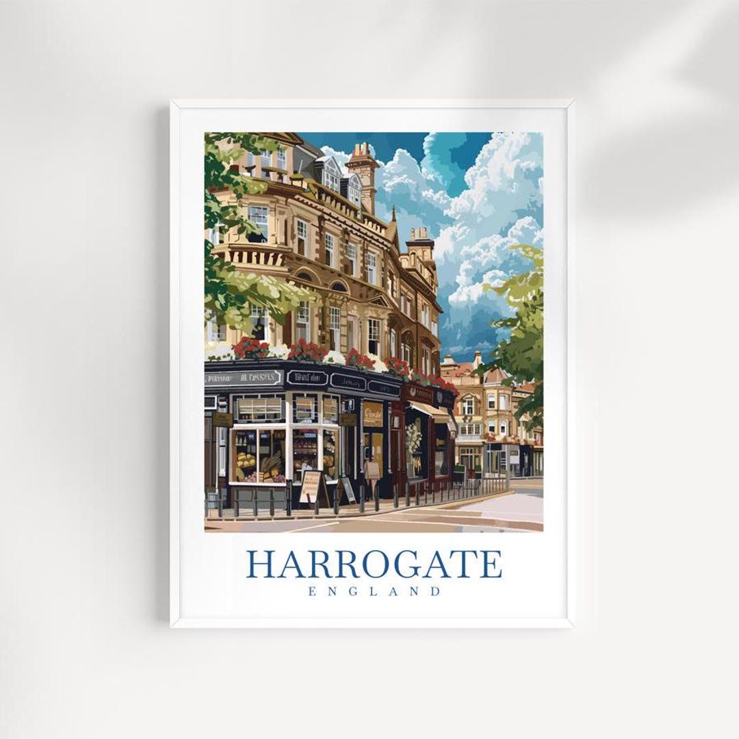 Harrogate Travel Print Wall Art England Wall Hanging Home Décor ...