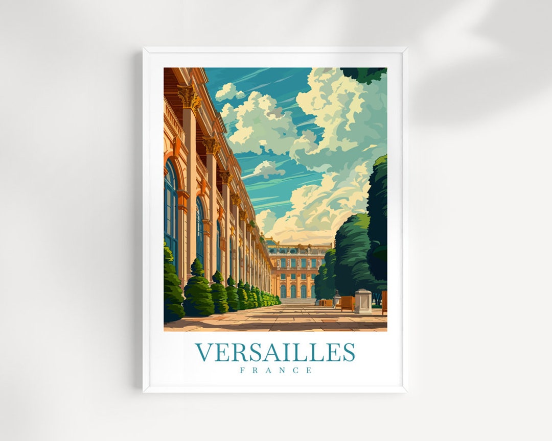Versailles Palace Travel Print France Wall Art West Versailles Palace ...