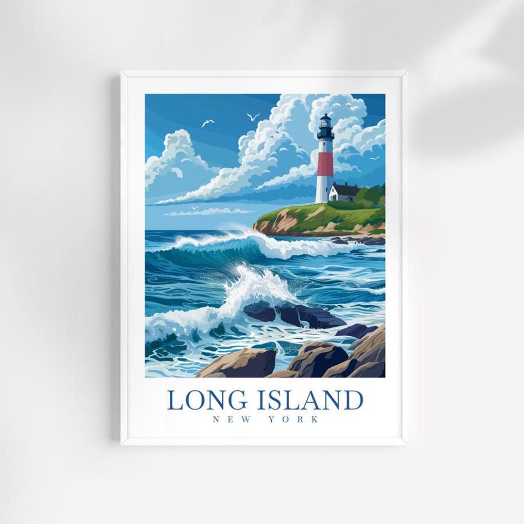 Long Island Lighthouse Travel Print: New York Wall Art - Etsy