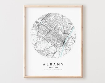 New Albany Map Print, New Albany Map Poster Wall Art, in City Map ...
