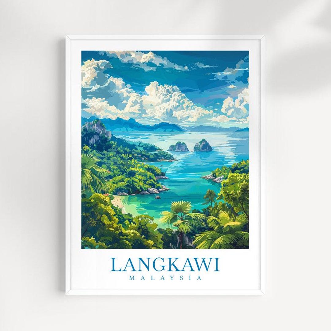 Langkawi Malaysia Travel Poster: Tropical Island Wall Art - Etsy