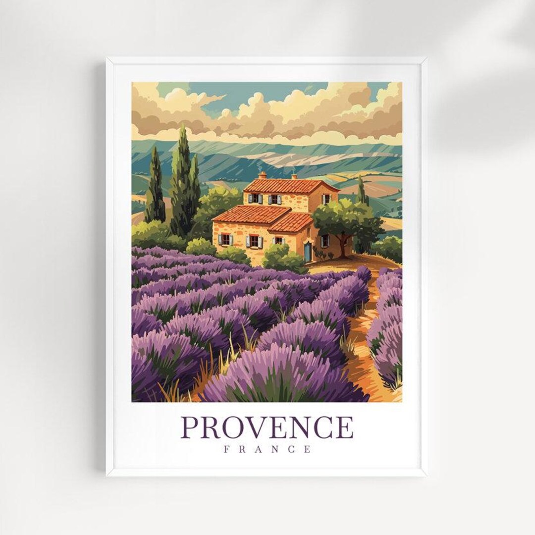 Provence Travel Print Wall Art France Wall Hanging Home Décor Provence ...