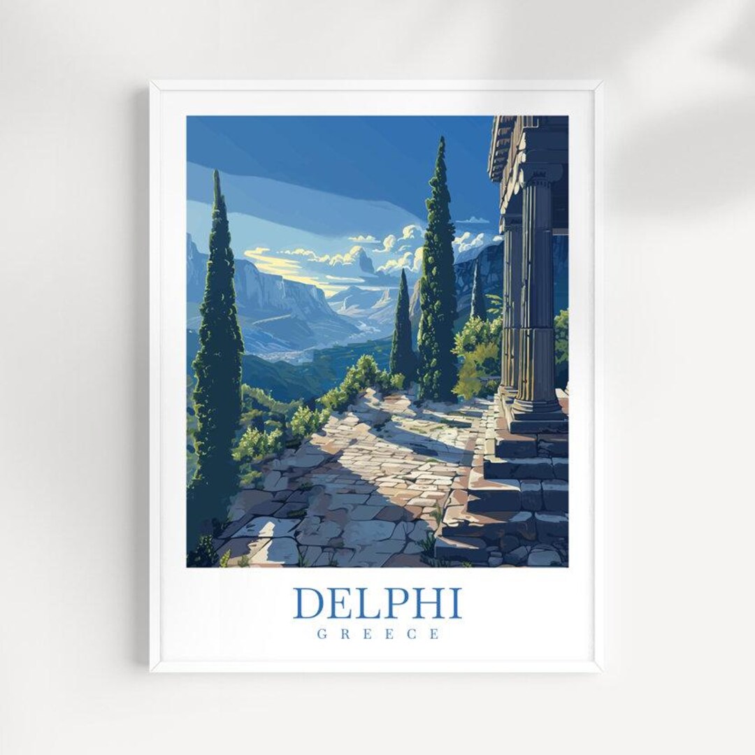 Delphi Travel Print Wall Art Greece Wall Hanging Home Decoration Delphi Gift Art Lovers Wall Art ...