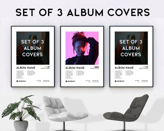 Custom Album Cover SET OF 3 Music Poster Album Poster - Etsy