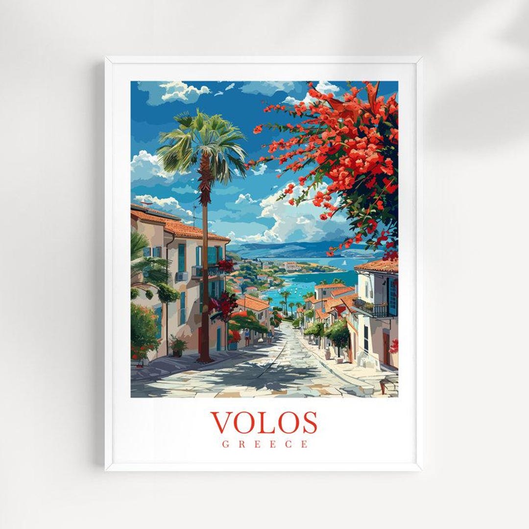 Volos Travel Print Wall Art Volos Greece Wall Hanging Home Decoration ...