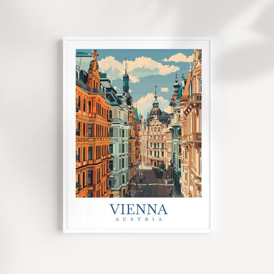 Vienna Travel Print Wall Art Austria Wall Hanging Home Decoration ...