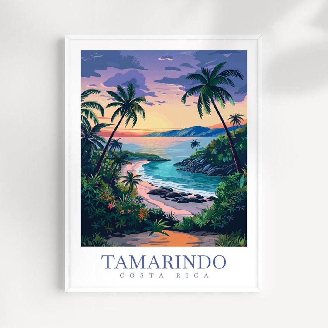 Tamarindo Travel Print Wall Art Tamarindo Wall Hanging Home Décor ...