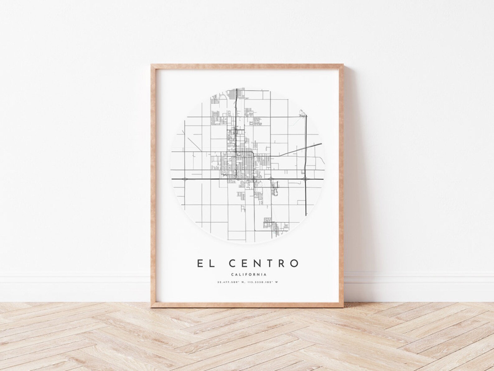 El Centro Map Print, El Centro Map Poster City Wall Art, Ca Road Map ...