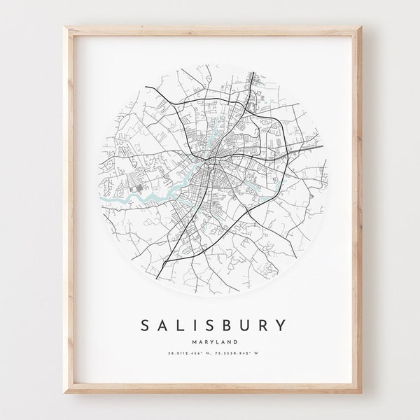 Salisbury Md Maps - Etsy