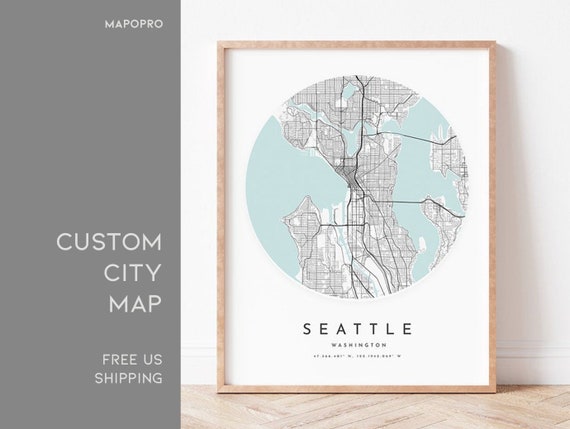 Personalized Map Print Custom Wedding Gift Anniversary Map - Etsy