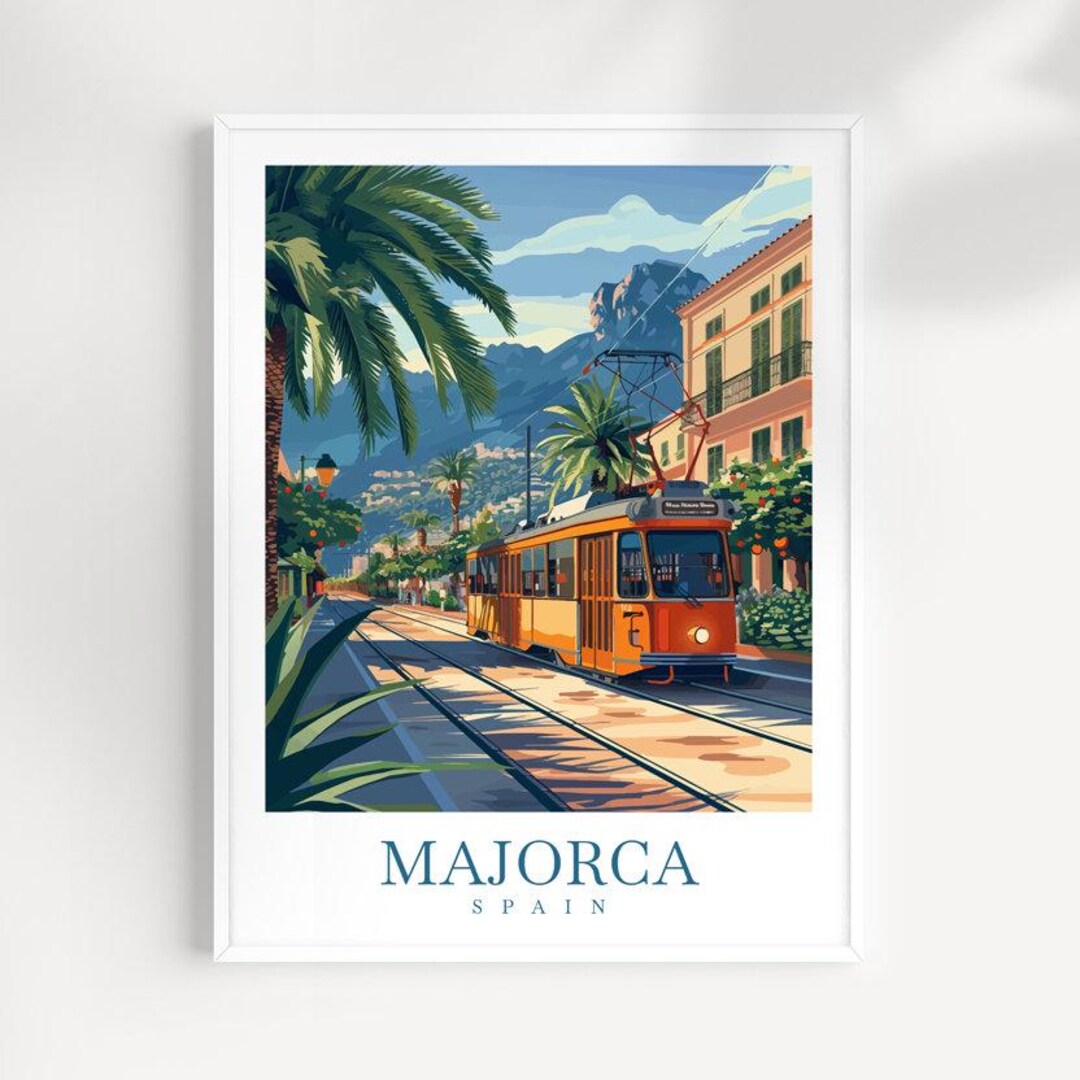 Majorca Travel Print Wall Art Spain Wall Hanging Home Décor Mallorca ...