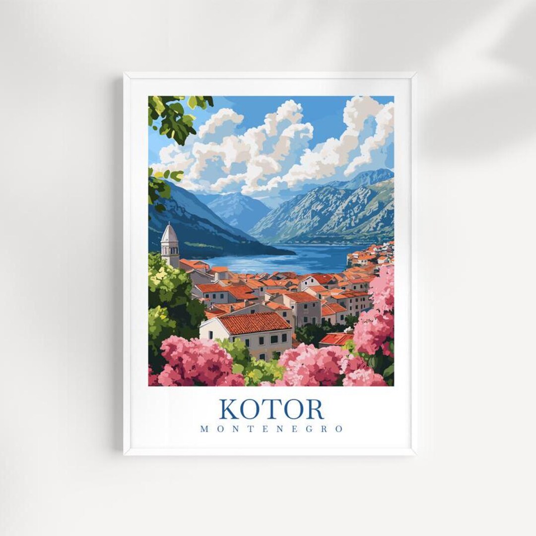 Kotor Art Travel Print Montenegro Wall Art Kotor Poster Kotor Wall ...
