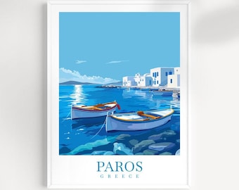Paros Travel Print - Greece, Paros Poster, Greece Poster, Travel Wall ...