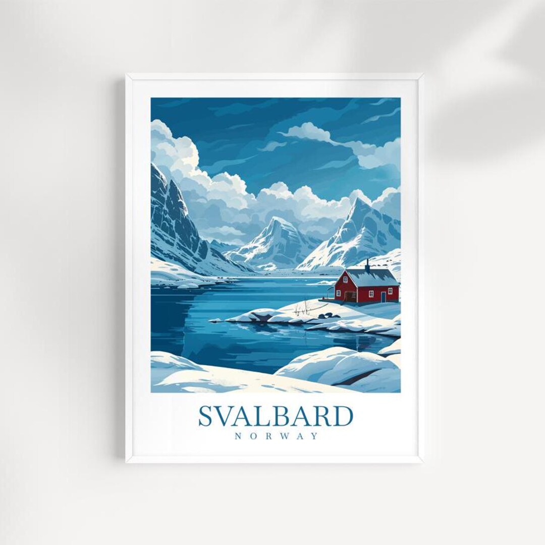 Svalbard Travel Print Wall Art Norway Wall Hanging Home Décor Svalbard ...