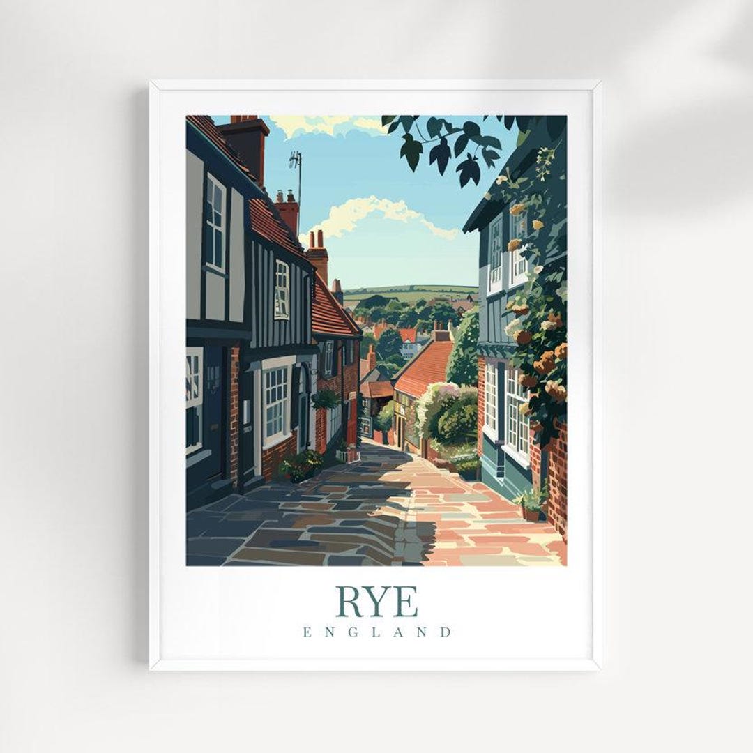 Rye Travel Poster Rye Print England Art Print Rye Gift Rye Wall Art Rye ...