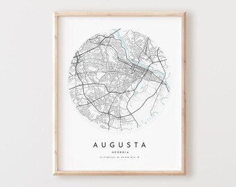 North Augusta Map Print, North Augusta Map Poster Wall Art, Sc City Map ...