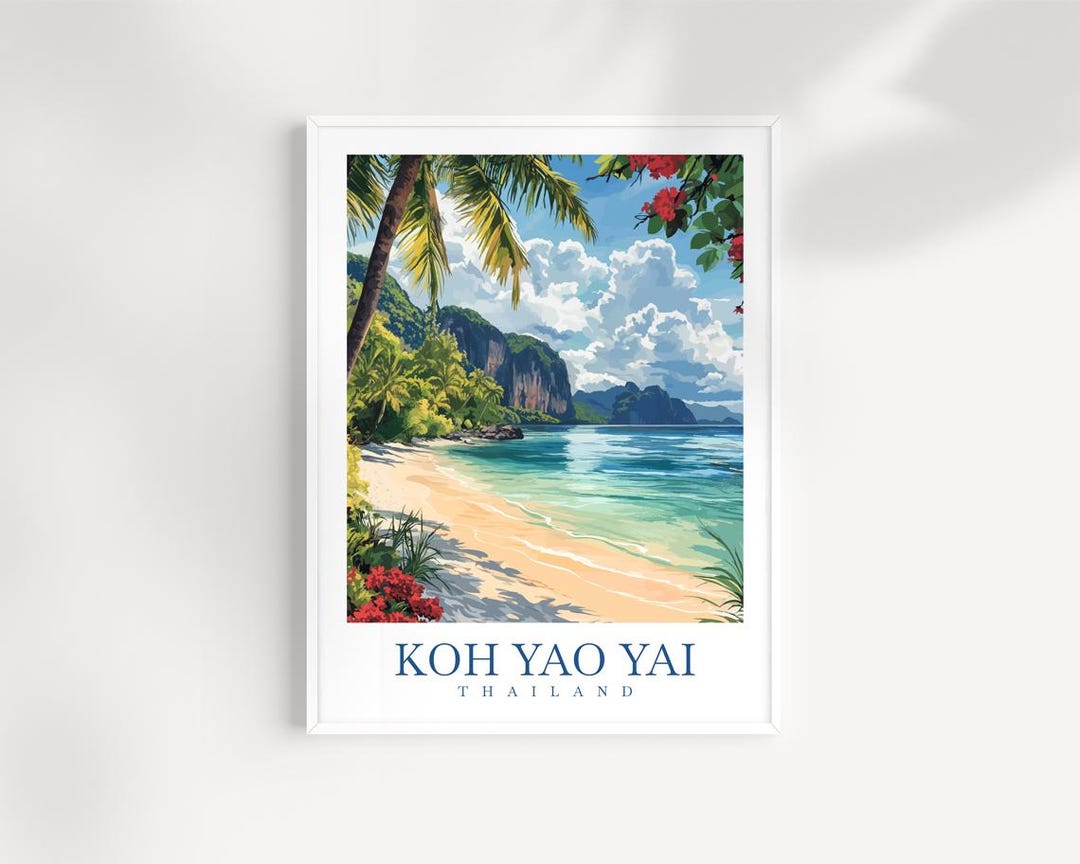 Koh Yao Yai Print: Thailand Island Landscape Art - Etsy