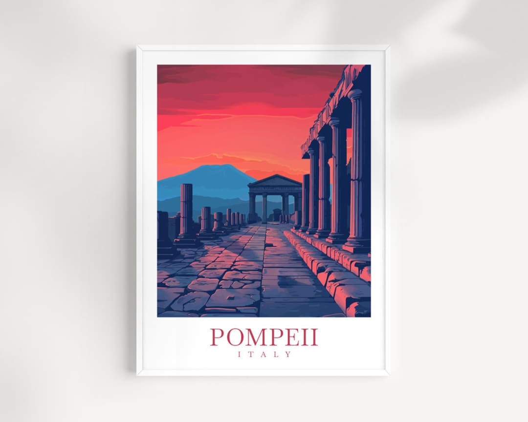 Pompeii Travel Print Art Pompeii Poster Italy Wall Art Decor Pompeii ...