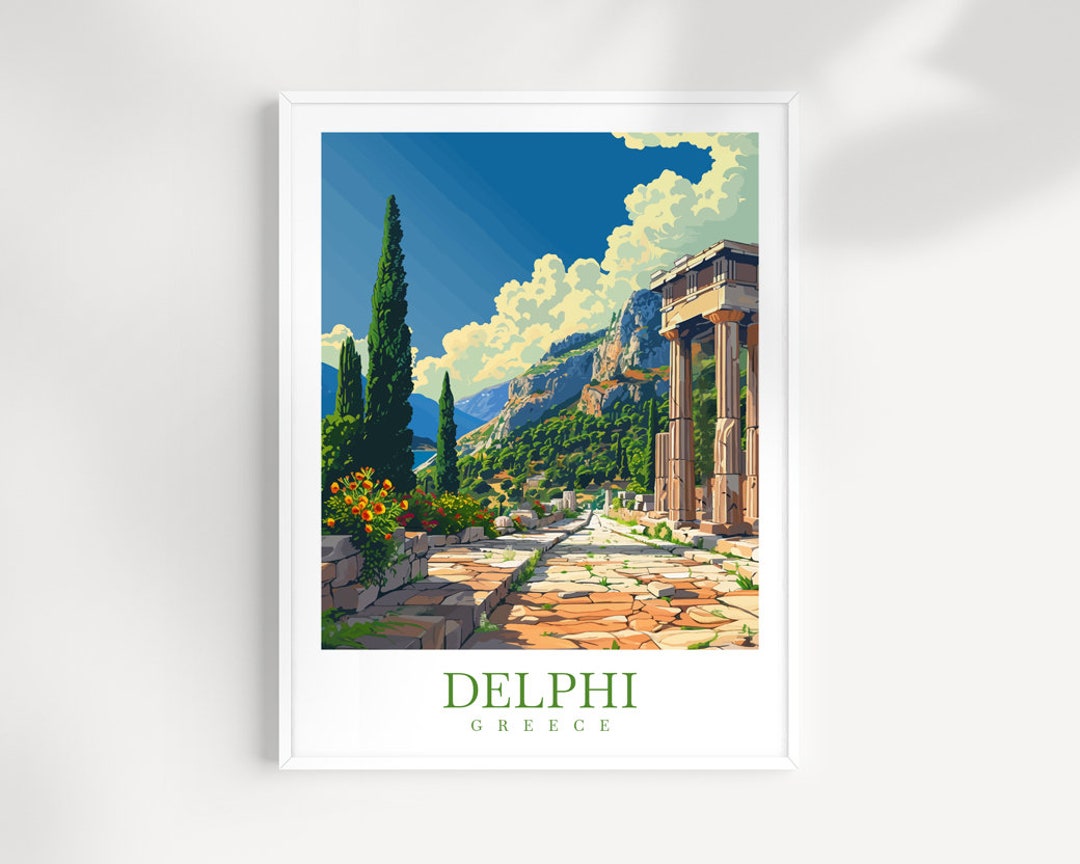 Delphi Travel Print Wall Art Greece Wall Hanging Home Decoration Delphi T Art Lovers Wall Art
