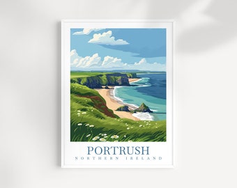 Whiterocks Beach Travel Print Portrush Wall Art Wall Hanging Décor ...