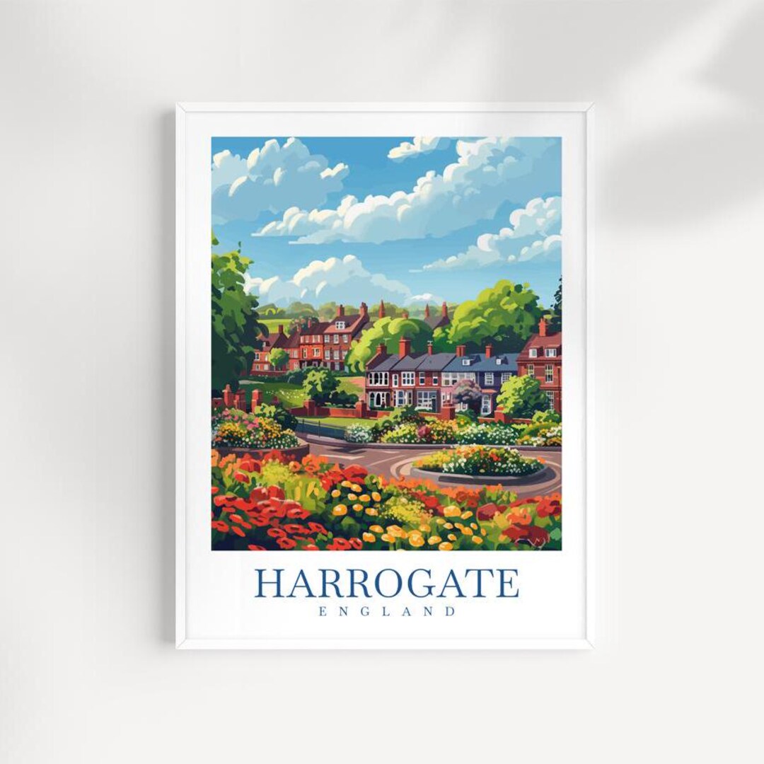 Harrogate Travel Print Wall Art England Wall Hanging Home Décor ...