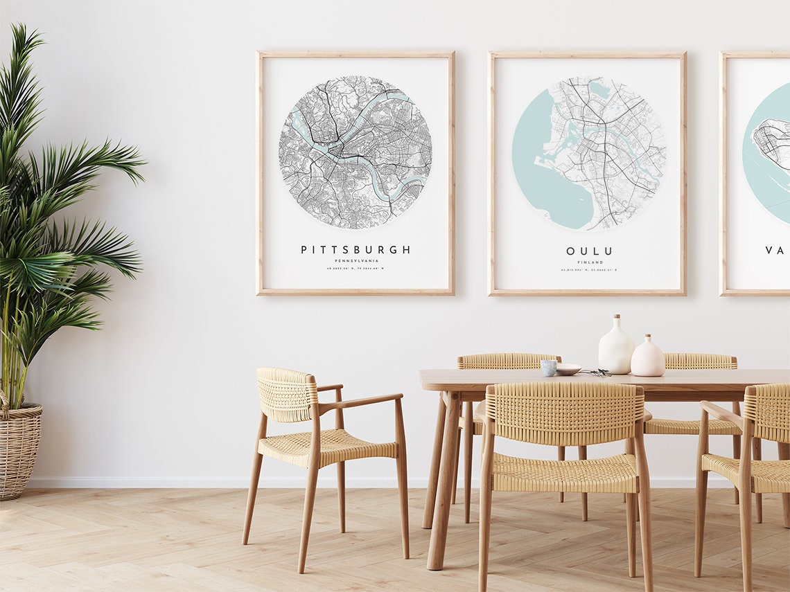 Oulu Map Print Oulu Map Poster City Wall Art Oulu Road Map - Etsy