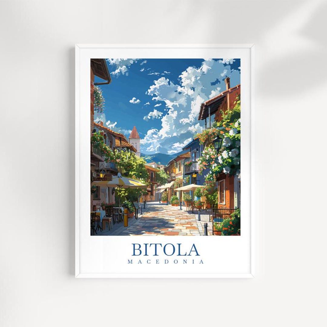 Bitola Travel Print Wall Art Macedonia Wall Hanging Home Décor Bitola ...