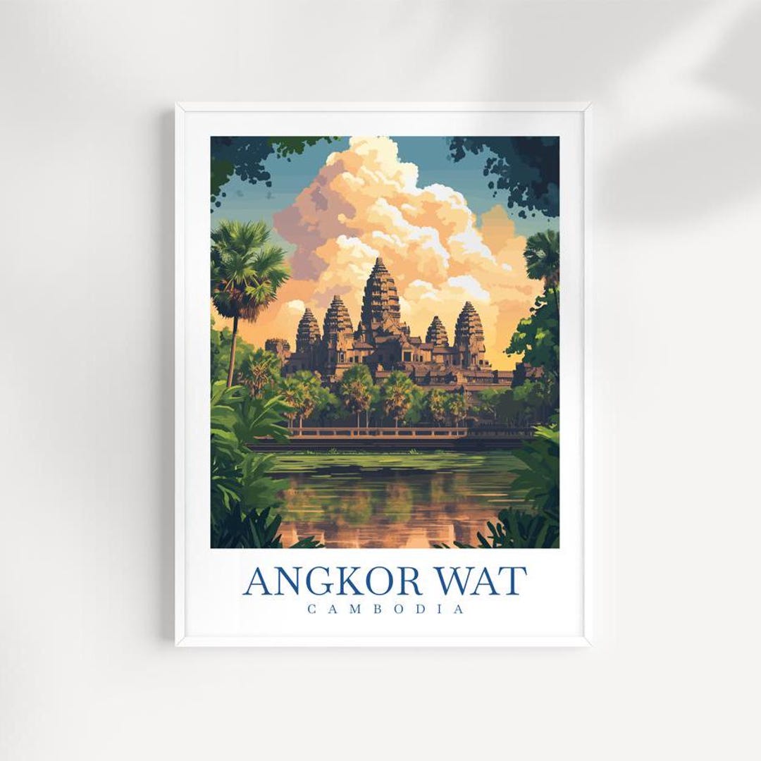 Angkor Wat Print: Cambodia Travel Wall Art - Etsy