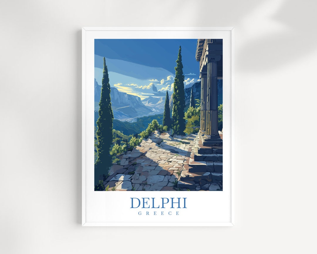 Delphi Travel Print Wall Art Greece Wall Hanging Home Decoration Delphi ...