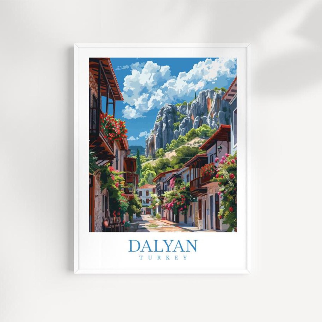 Dalyan Travel Print Wall Art Turkey Wall Hanging Dalyan Home Décor ...