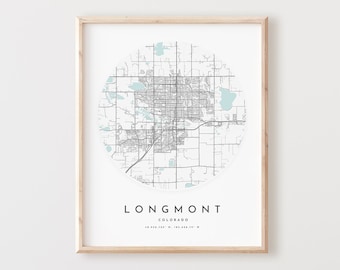 Longmont Map Print, Longmont Map Poster Wall Art, Co City Map, Colorado ...