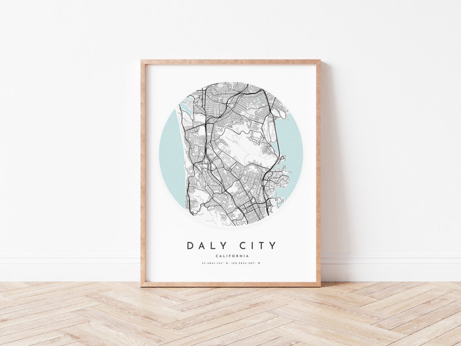 Daly City Map Print Daly City Map Poster City Wall Art Ca - Etsy
