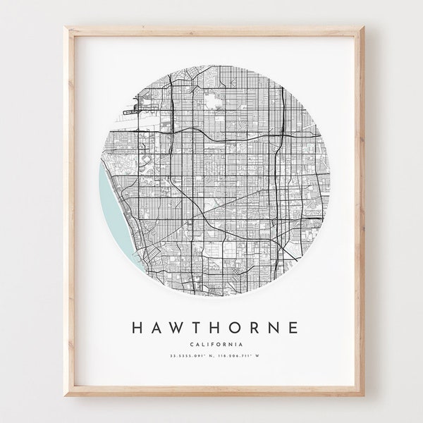 Hawthorne Map Poster - Etsy