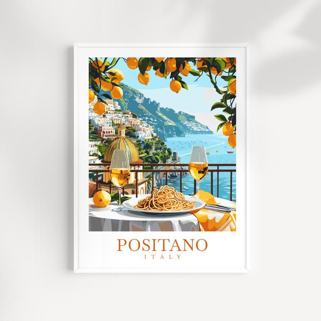 Positano Travel Print Positano Poster Italy Art Wall Art Decor Positano ...