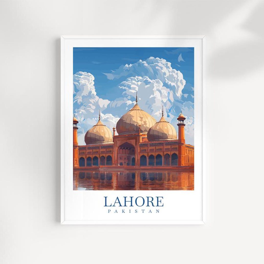 Lahore Pakistan Travel Poster: Asia Wall Art - Etsy