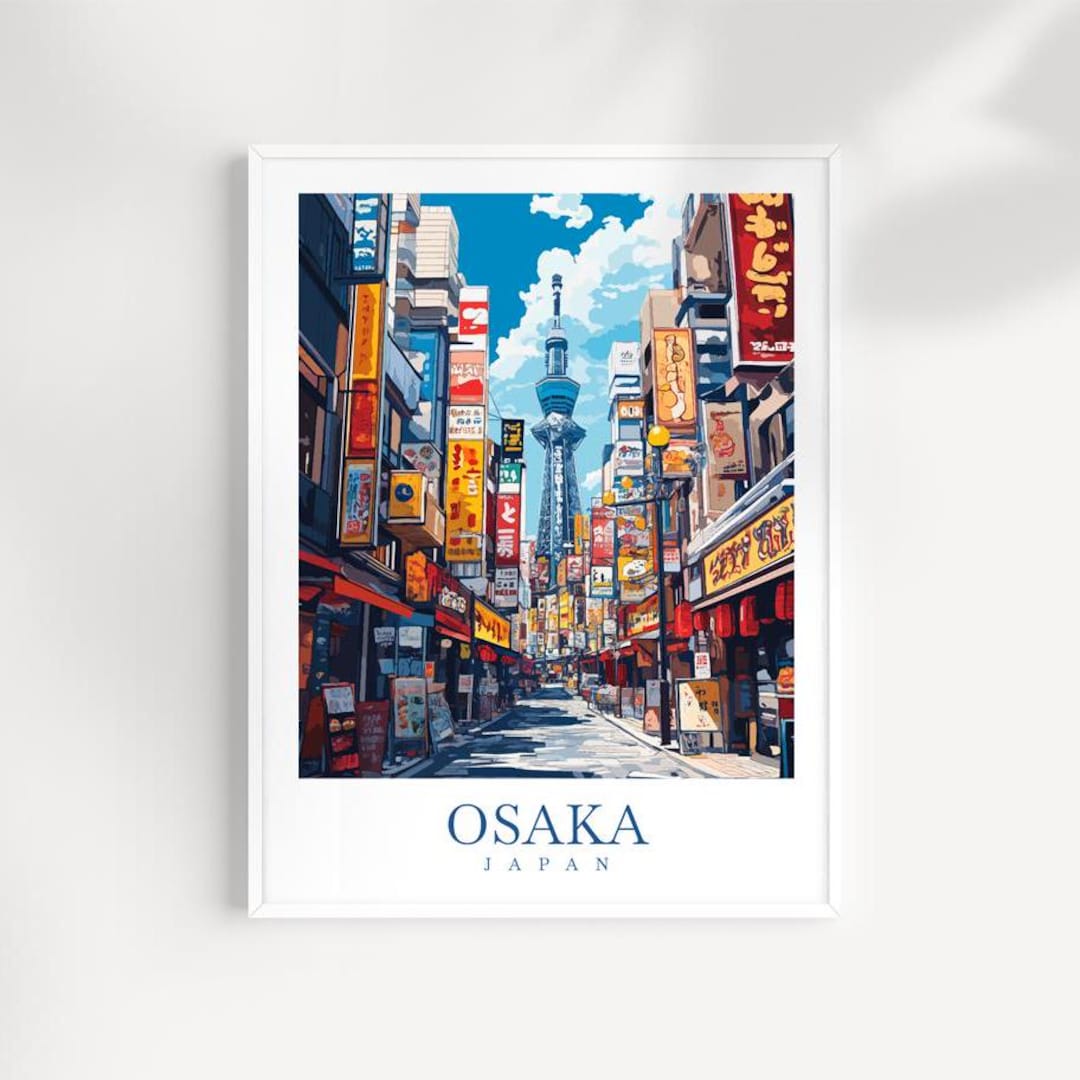 Osaka Art Travel Print Wall Art Japan Wall Hanging Home Décor Japan ...