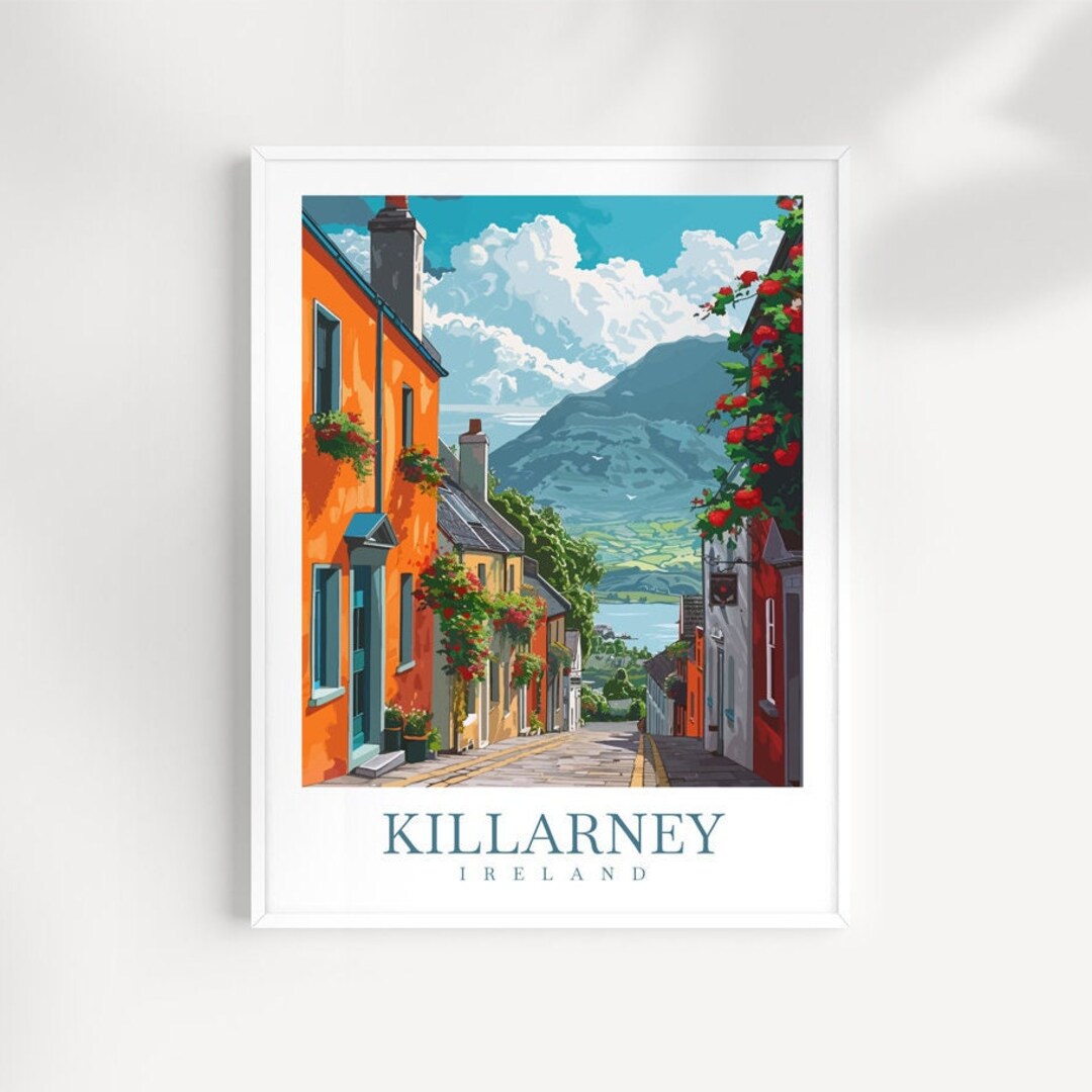 Killarney Ireland Travel Poster: Colorful Home Decor Art Print - Etsy