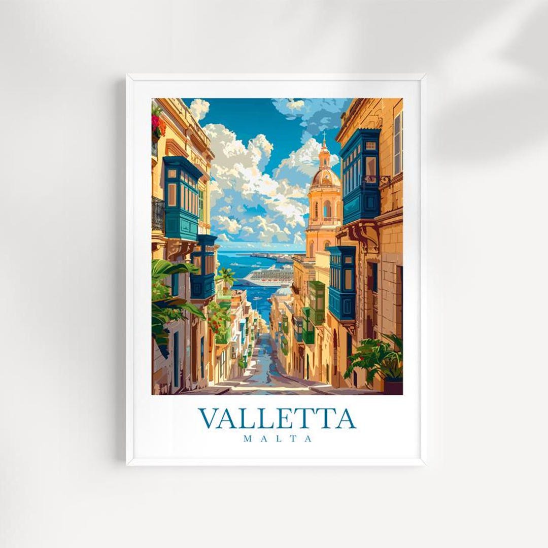 Valletta Malta Travel Print: Europe Wall Art - Etsy