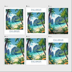 Palawan Travel Print Palawan Poster Wall Art, Philippines Asia Poster ...