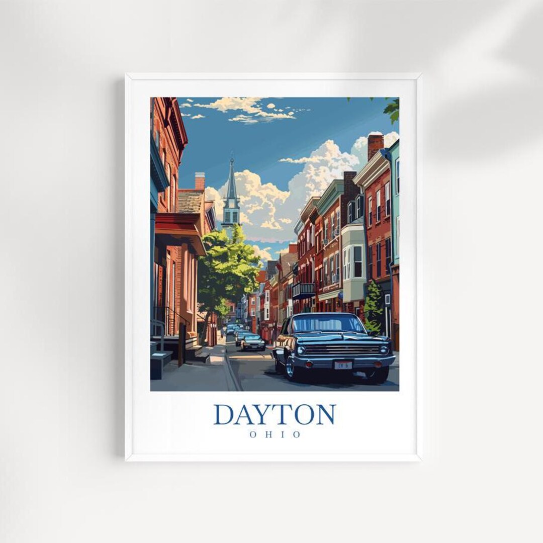 Dayton Ohio Travel Poster: Vintage Style Wall Art - Etsy