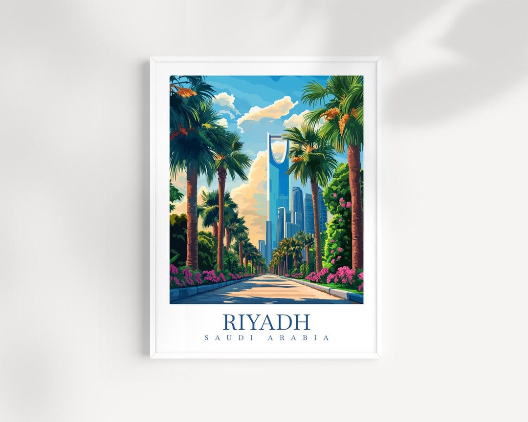 Riyadh Travel Print, Saudi Arabia Wall Art Poster, Middle East ...