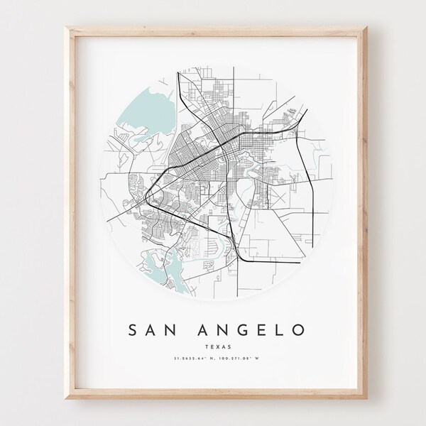 San Angelo Map - Etsy