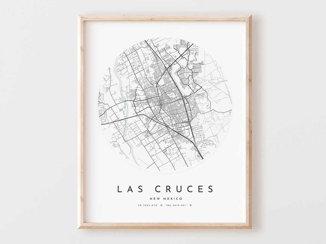 Las Cruces Map Print, Las Cruces Map Poster City Wall Art, Nm Road Map ...