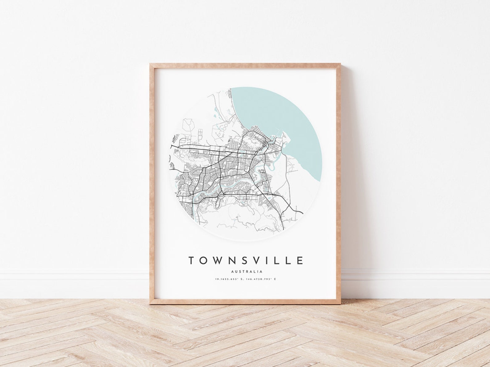 Townsville Map Print, Townsville Map Poster City Wall Art, Townsville ...