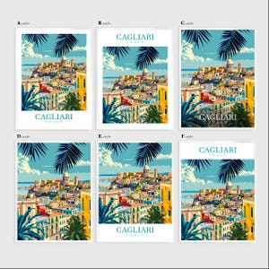 Cagliari Travel Print Wall Art Italy Wall Hanging Cagliari Home Decoration Cagliari Gift Art ...