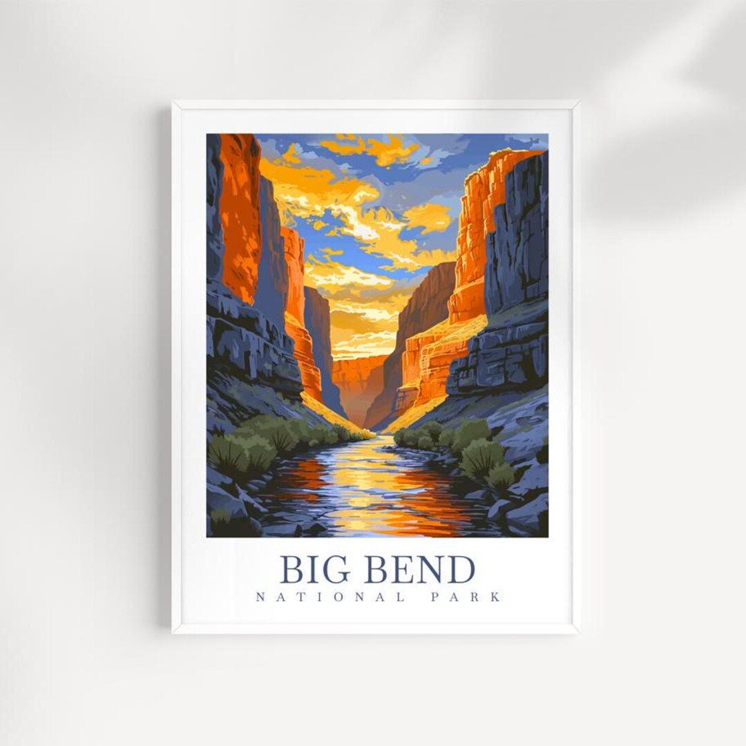 Big Bend National Park Travel Print Wall Art Texas Wall Hanging Home ...