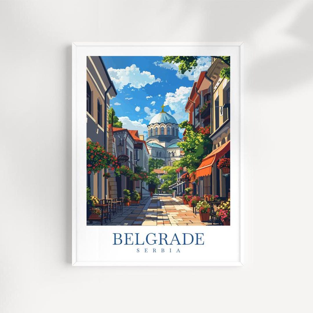 Belgrade Travel Print Wall Art Serbia Wall Hanging Home Décor Belgrade ...